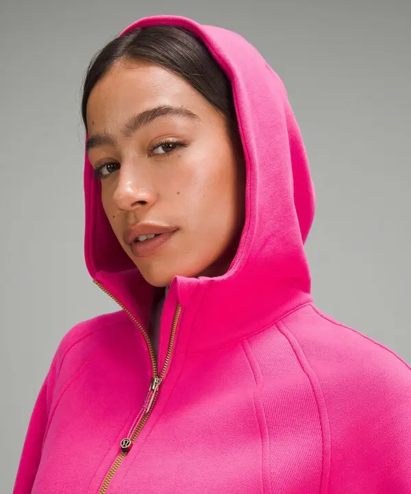 Lululemon Scuba Oversized Full-Zip Hoodie Gold Zip - Sonic Pink